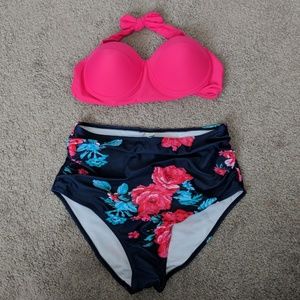 Swim | High Waist Suit Crossover Bandage Bikini Set F | Poshmark
